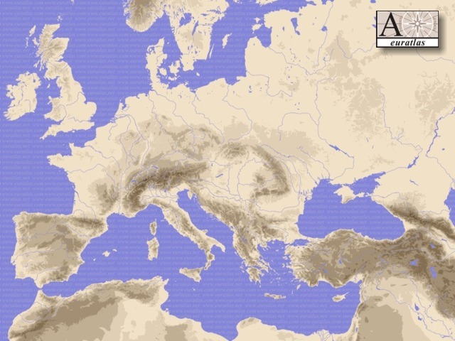 Physical Map Of Europe Rivers Europe Landforms And Land Statistics